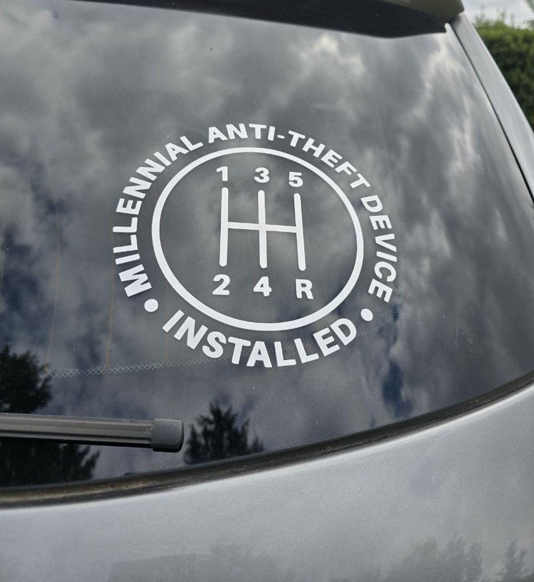 Millennial Anti Theft Decal - Etsy