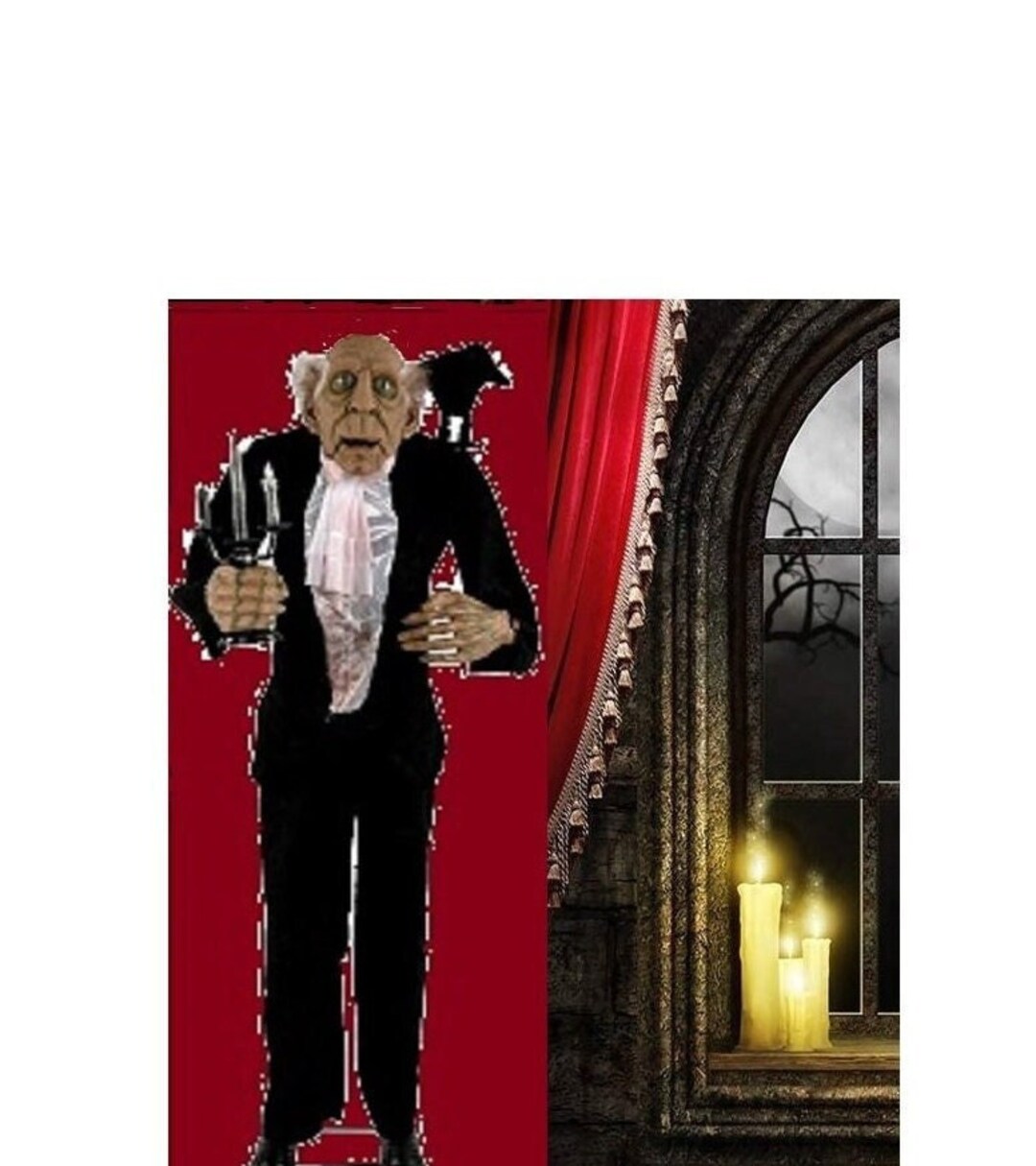 On Sale 25% off NEW Halloween Animated Lifesize Elderly Butler Prop ...