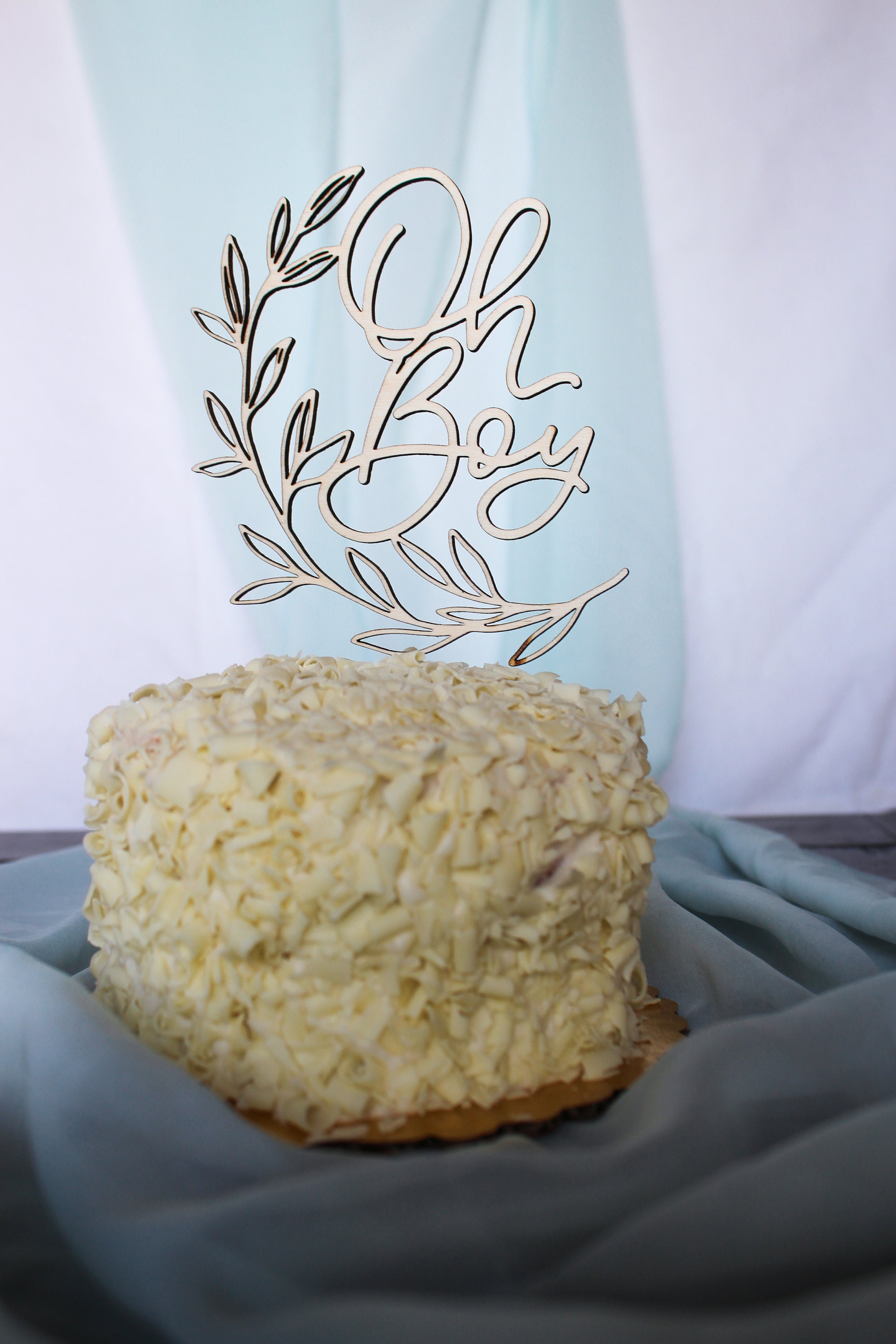 Oh Boy Cake Topper | Personalized Baby Shower Wooden Laser Cut Cake ...