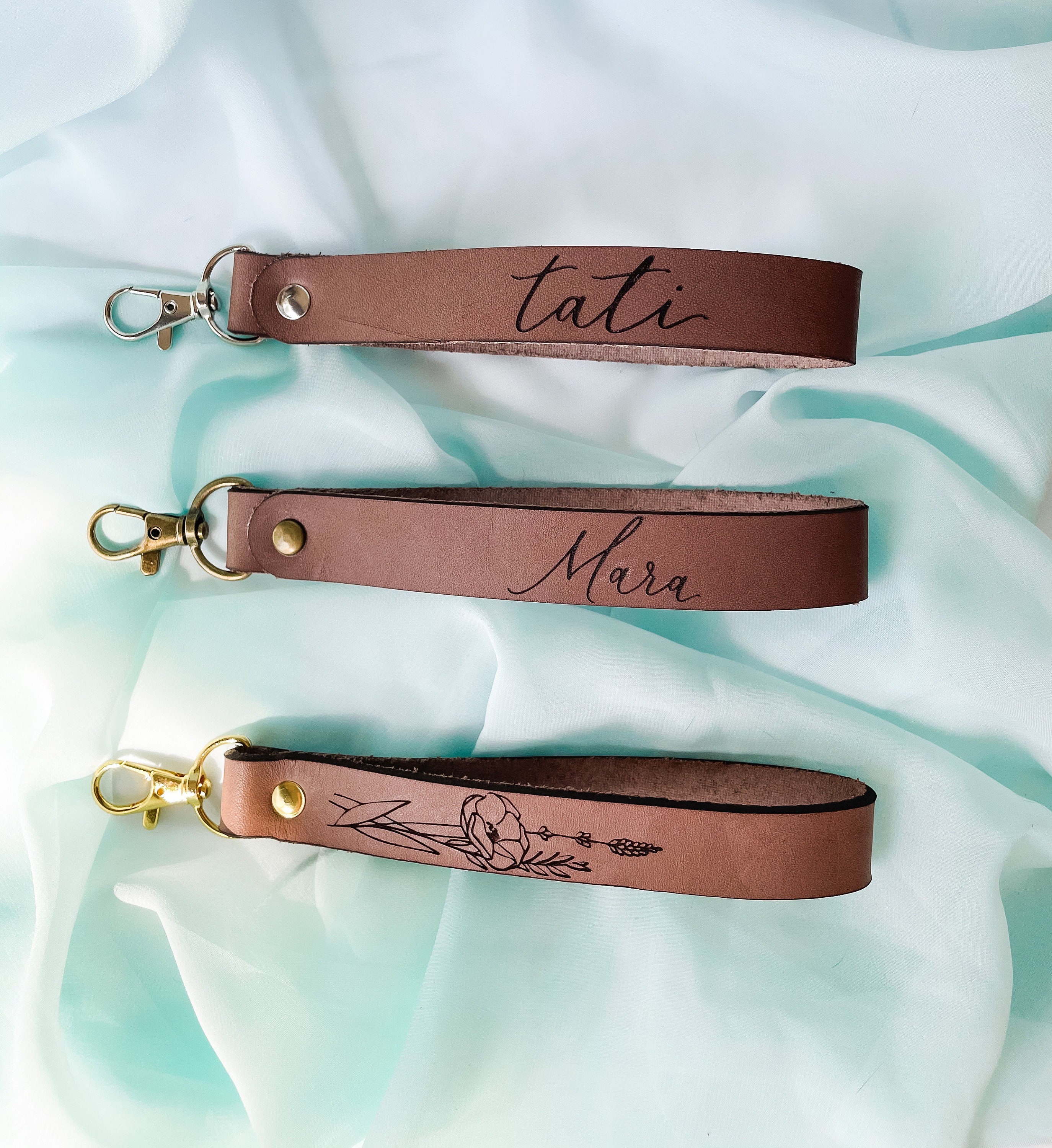 Personalized Leather Wristlet WITH FLOWER DETAIL Name Wrist Etsy personalized-leather-wristlet-with-flower-detail-name-wrist-etsy