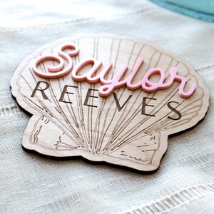 Personalized Beachy Baby Announcement Sign for Footprint Imprint | Boho ...