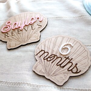 Personalized Beachy Baby Announcement Sign for Footprint Imprint | Boho ...