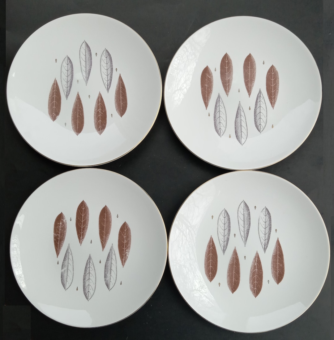 Susie Cooper Dinner Plates VTG 1959 Hyde Park Pattern Bone China ...