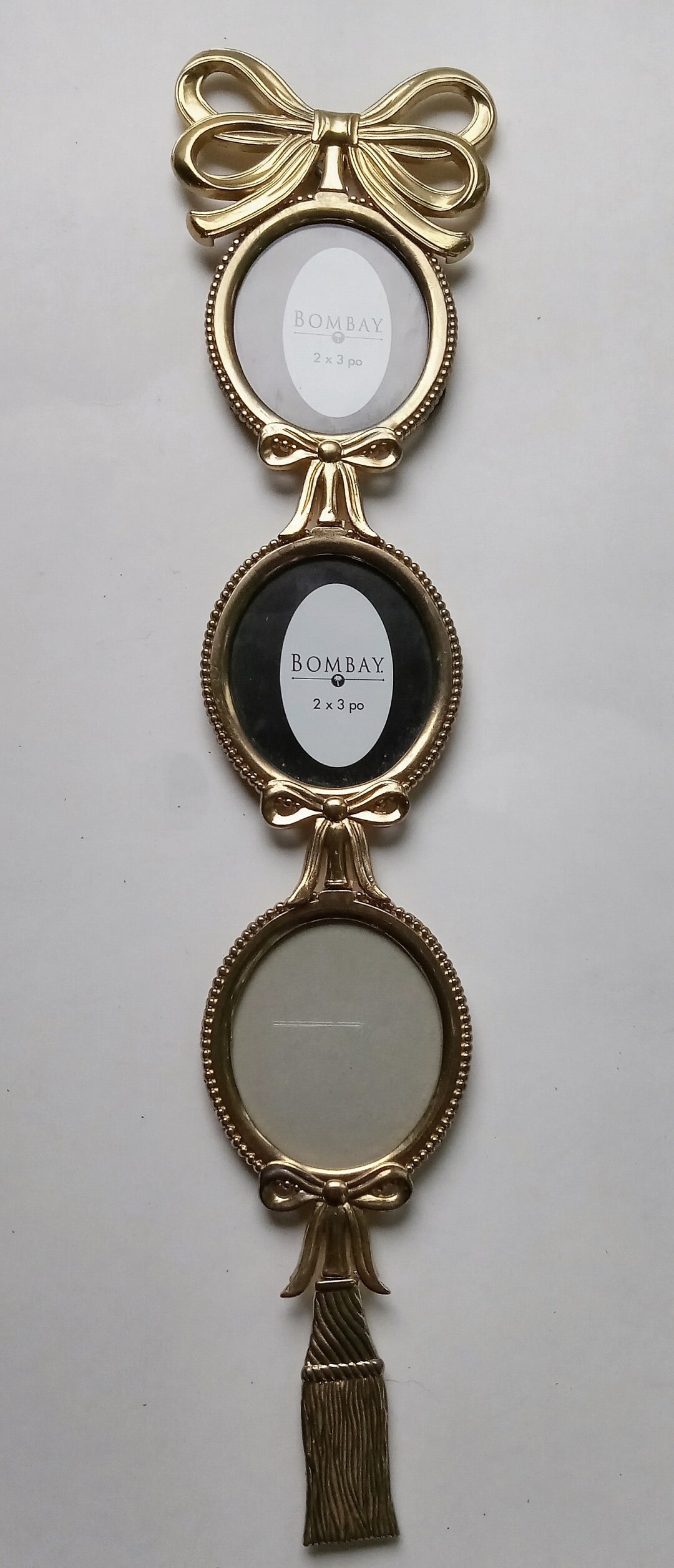 Brass Triple Oval Bow Frame by the Bombay Company Bows and Tassel - Etsy