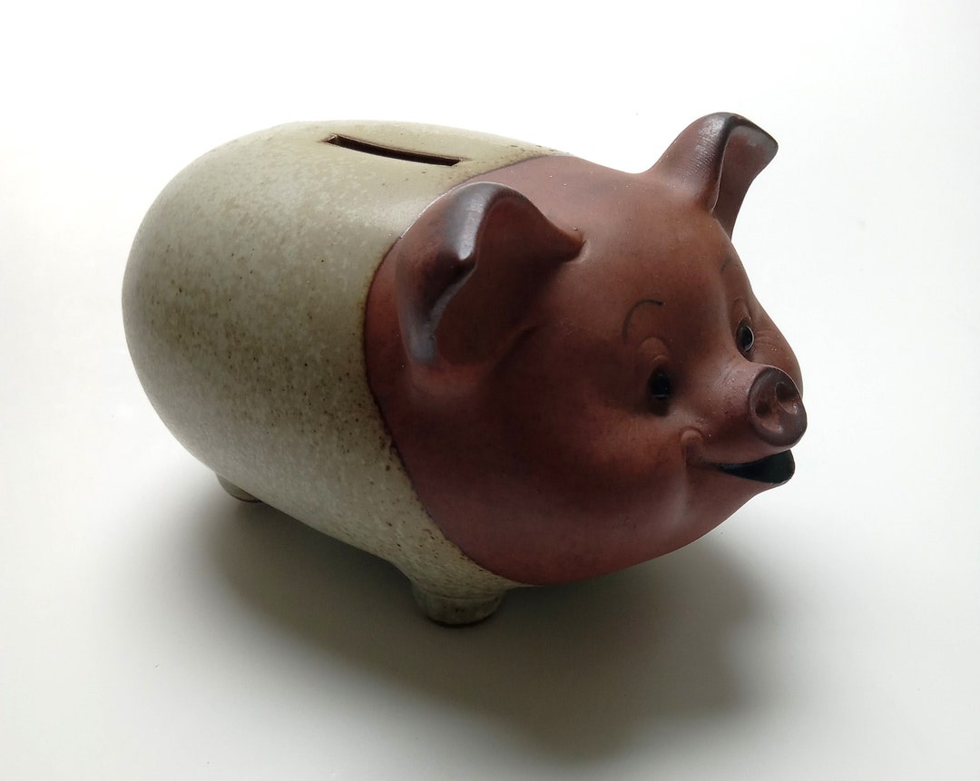 Vintage Lauren Japan Stoneware Piggy Bank | Ceramic Pig Bank Cute ...