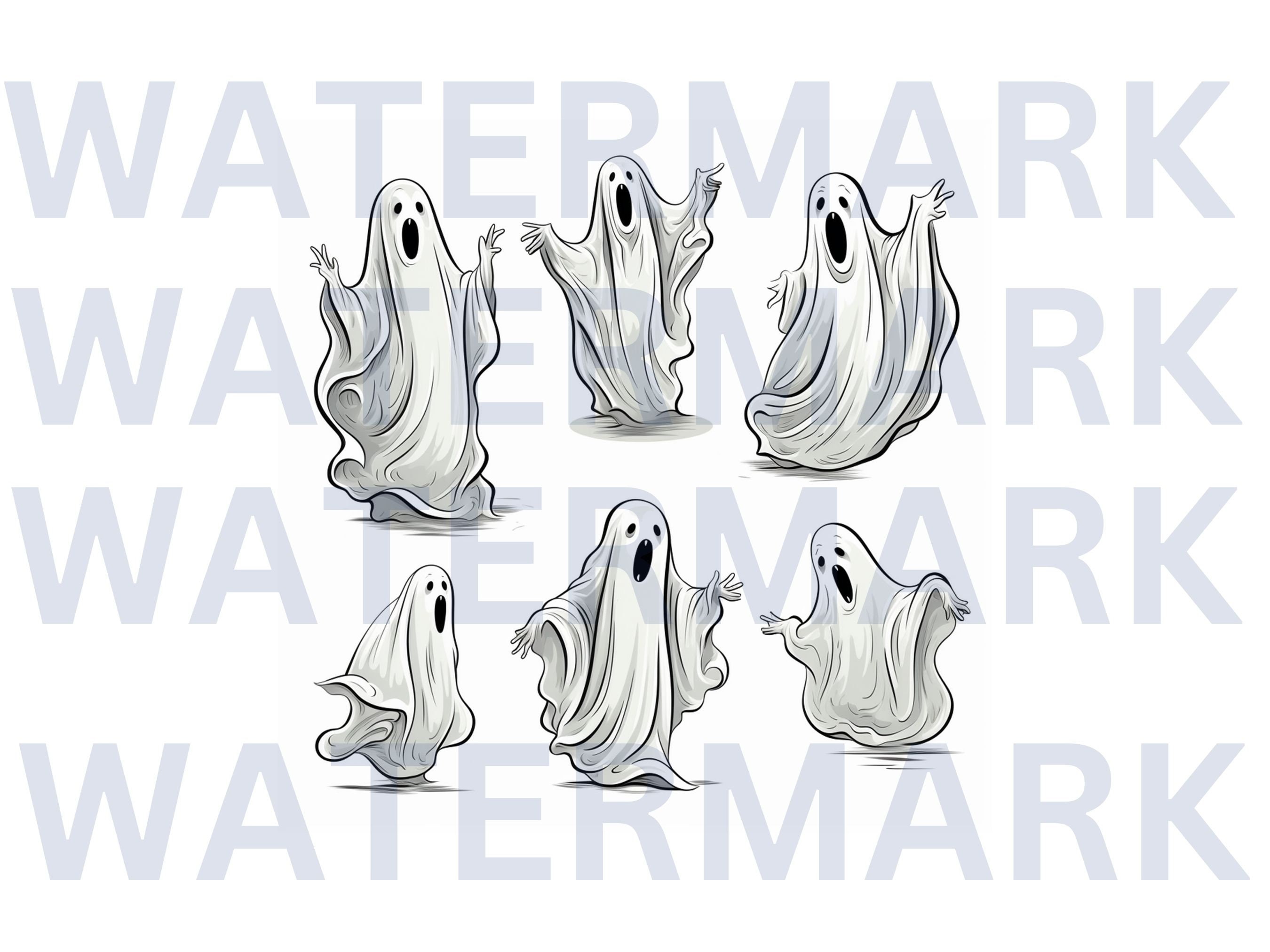70 Ghost Bundle SVG & PNG: Cute Ghost Clipart, Spooky SVG, Halloween ...