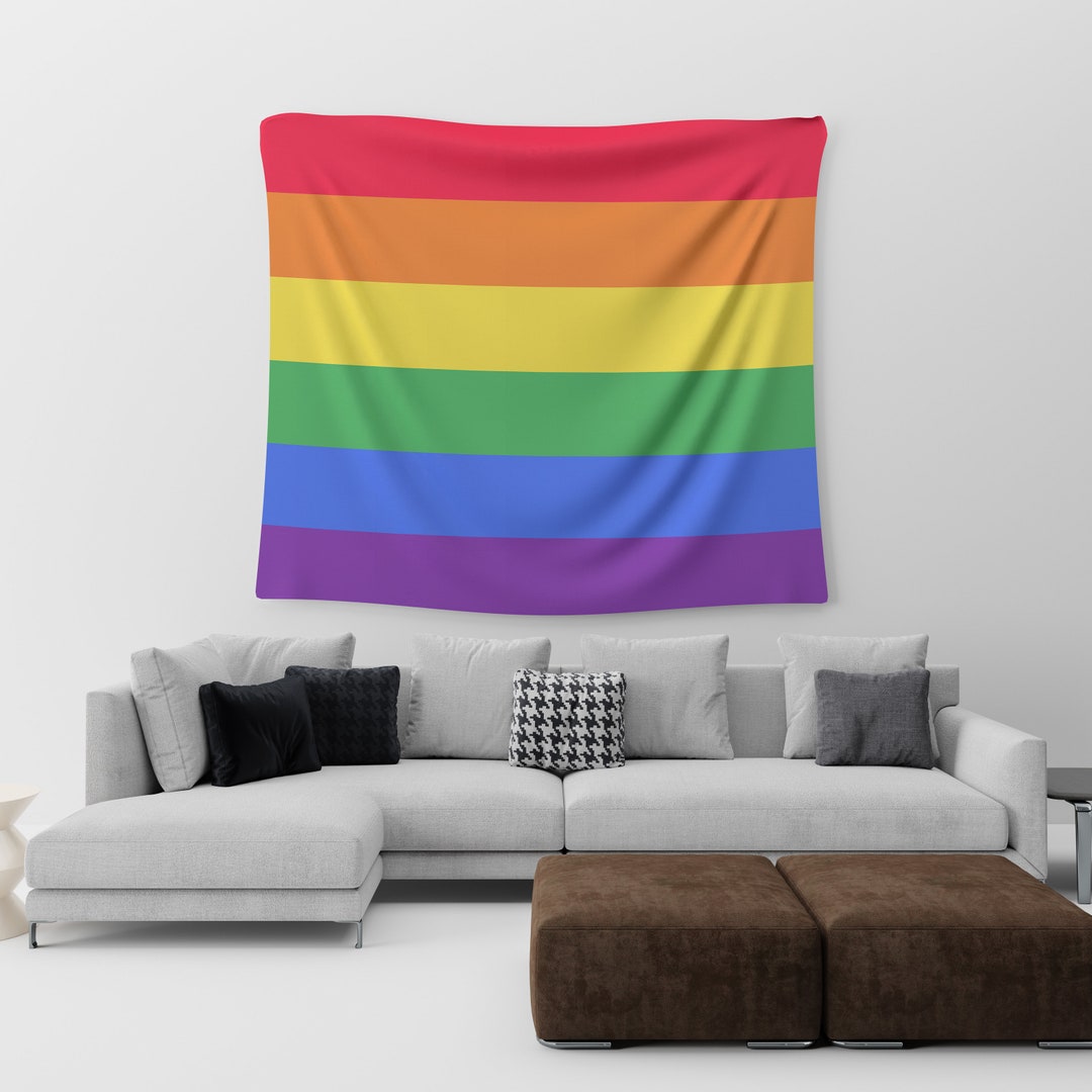 Pride Flag Wall Tapestry Lesbian Pride Lgbtq Gay Pride Gay - Etsy