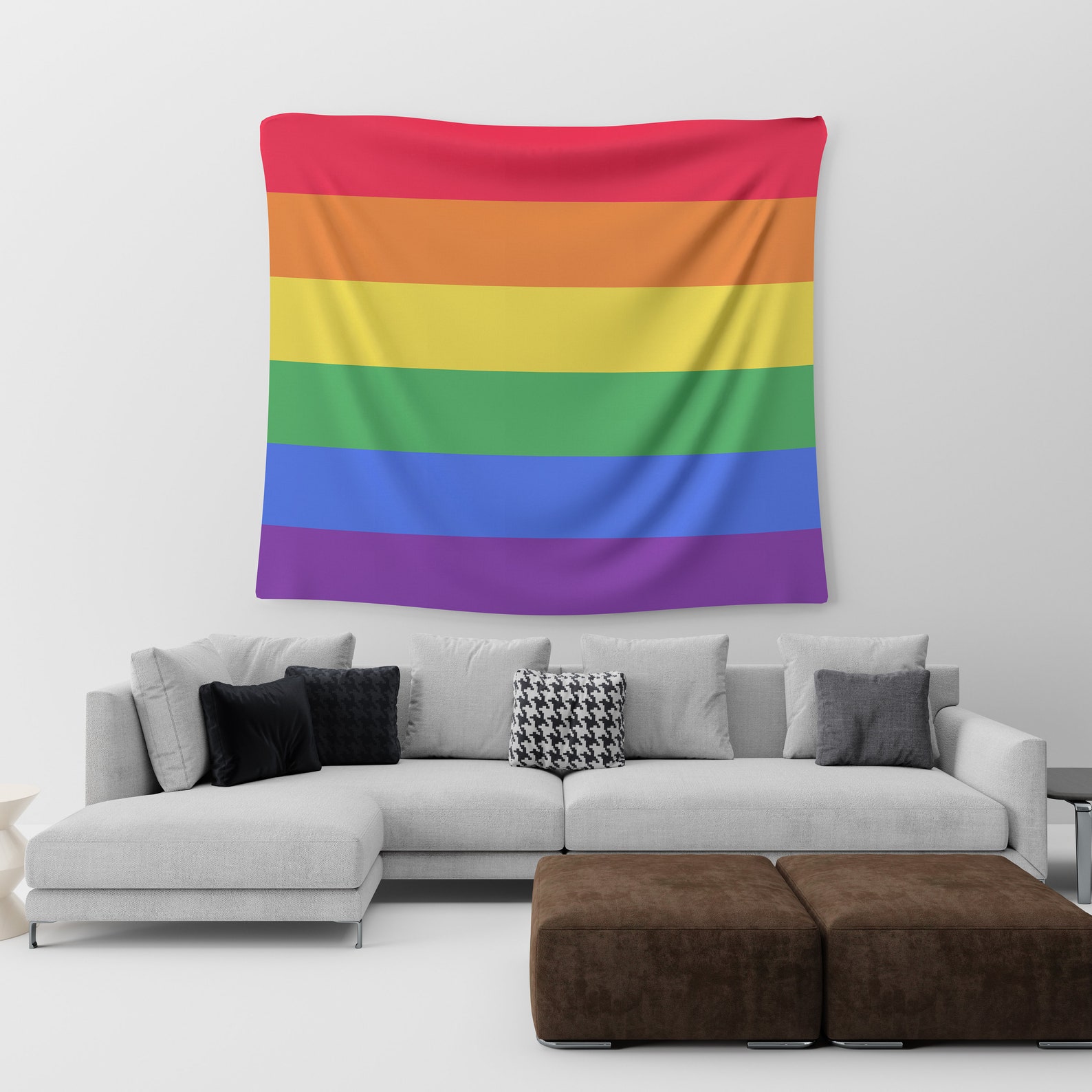 Pride Flag Wall Tapestry Lesbian Pride Lgbtq Gay Pride Gay Etsy