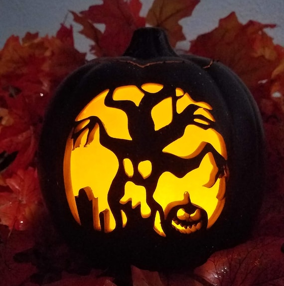 Scary Tree Pumpkin Pattern