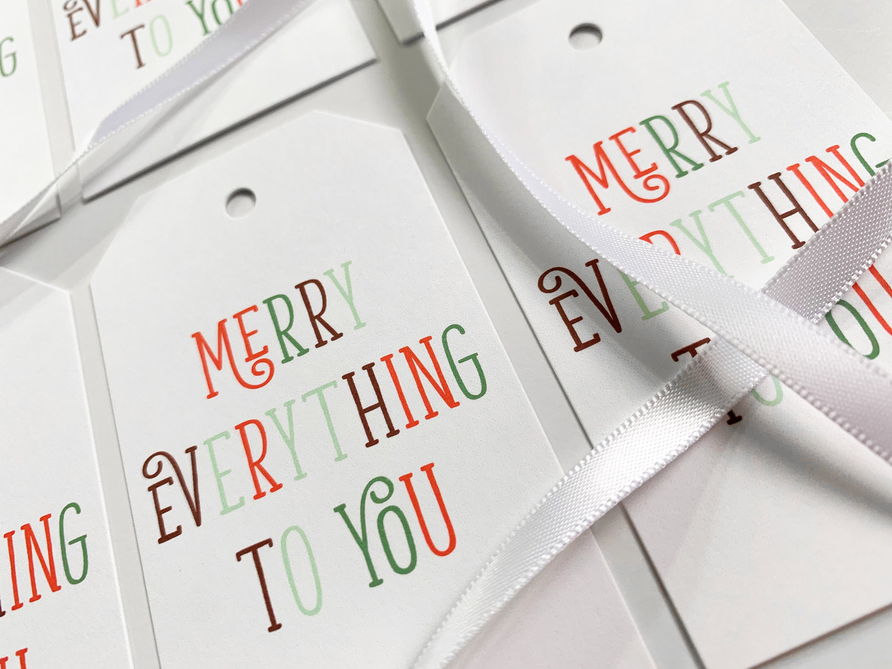 Christmas Gift Tags | Merry Everything to You | Holiday Present Labels ...