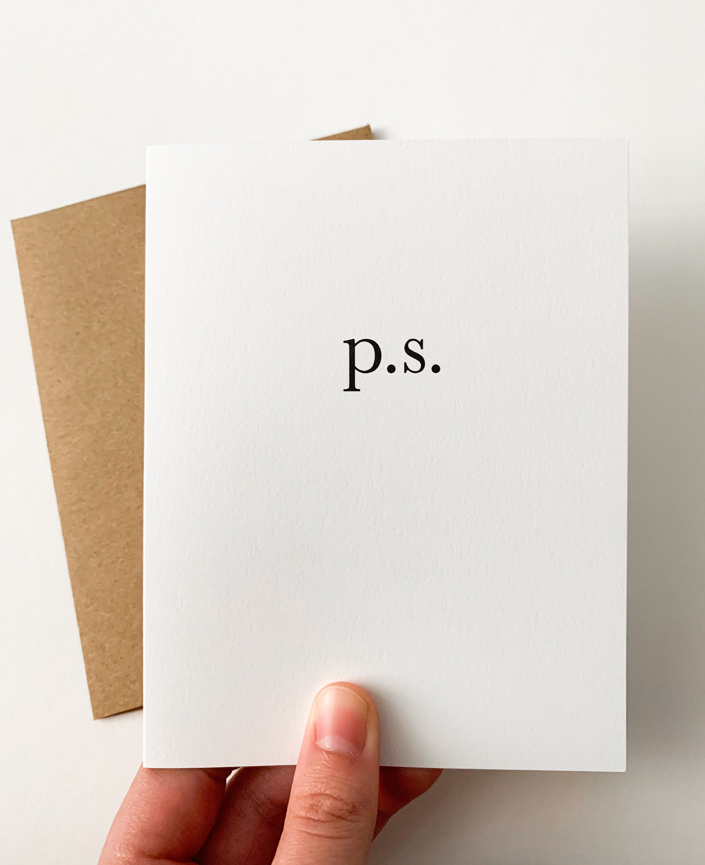 P.S. Minimalist Greeting Card | Anniversary Card | PS I Love You | Gift ...