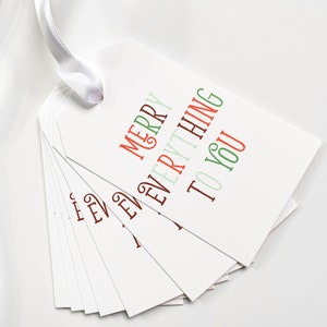 Christmas Gift Tags | Merry Everything to You | Holiday Present Labels ...