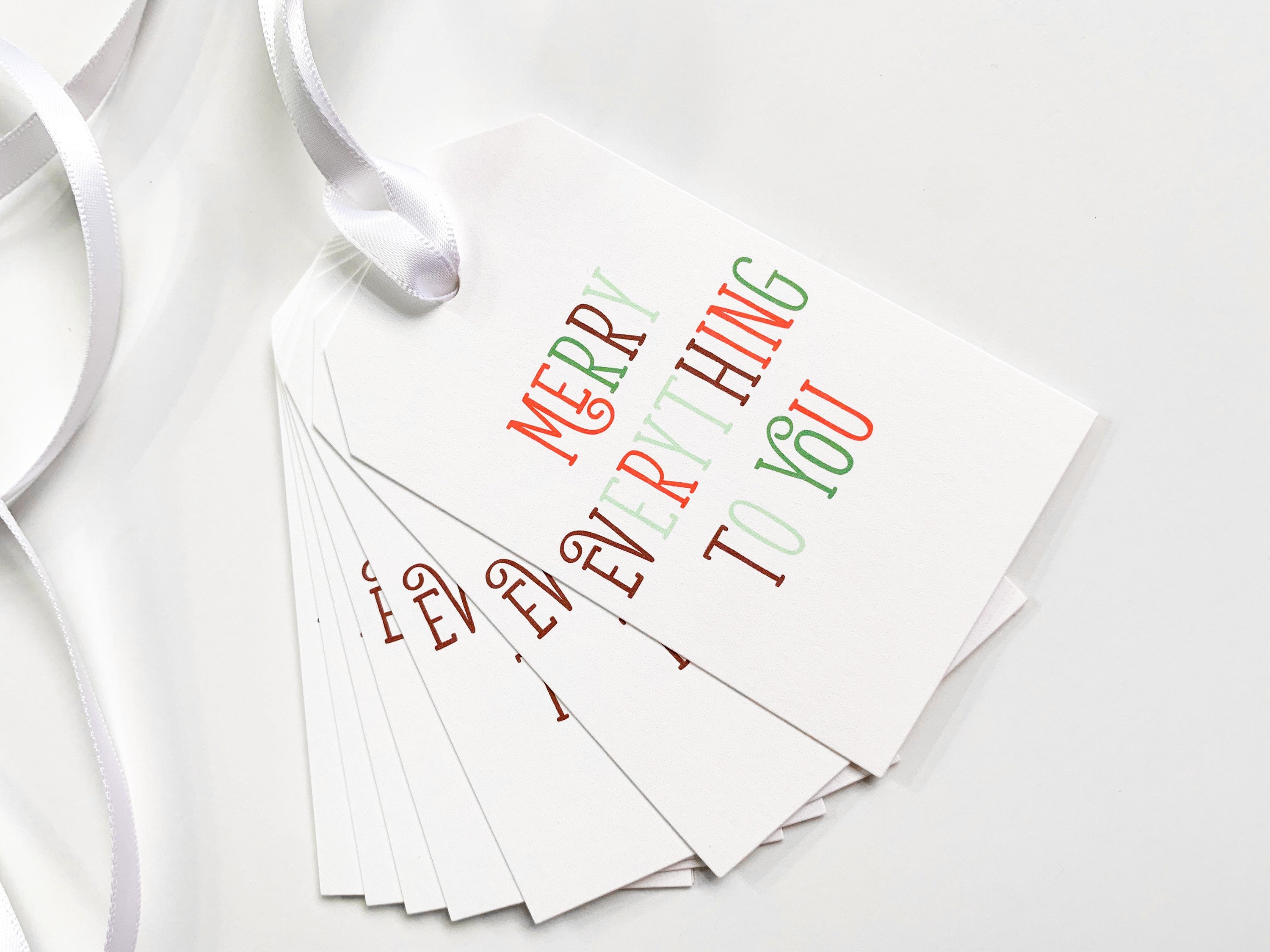 Christmas Gift Tags | Merry Everything to You | Holiday Present Labels ...