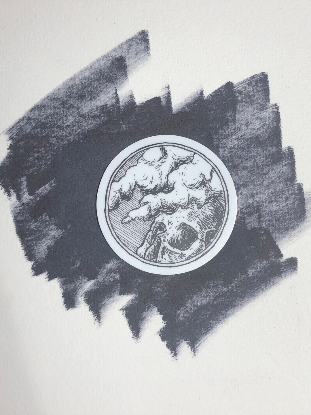 Skull Fog Sticker - Etsy