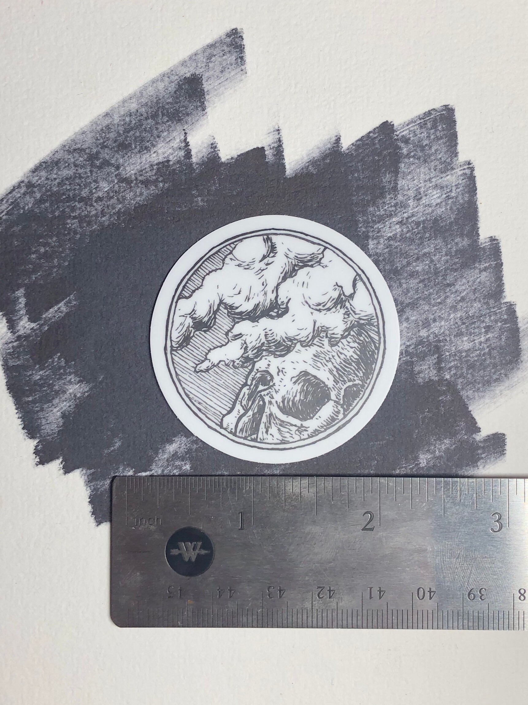 Skull Fog Sticker - Etsy