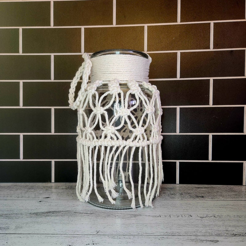 Macrame Jar - Etsy