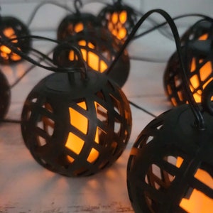 Solar Flame Ball String Lights | Garden Decor | Porch Decor | Patio ...