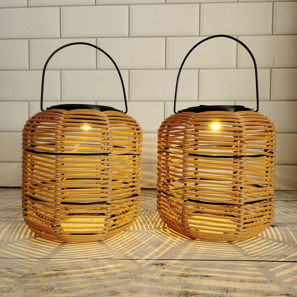 Rattan Lights - Etsy