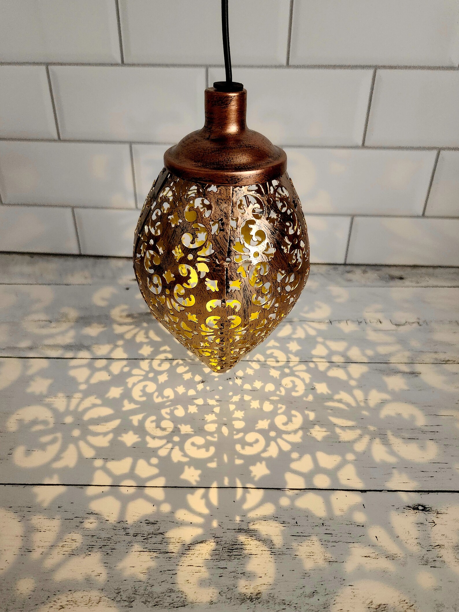 Hanging Solar Lantern | Moroccan Style Outdoor Light | 20" or 24 ...