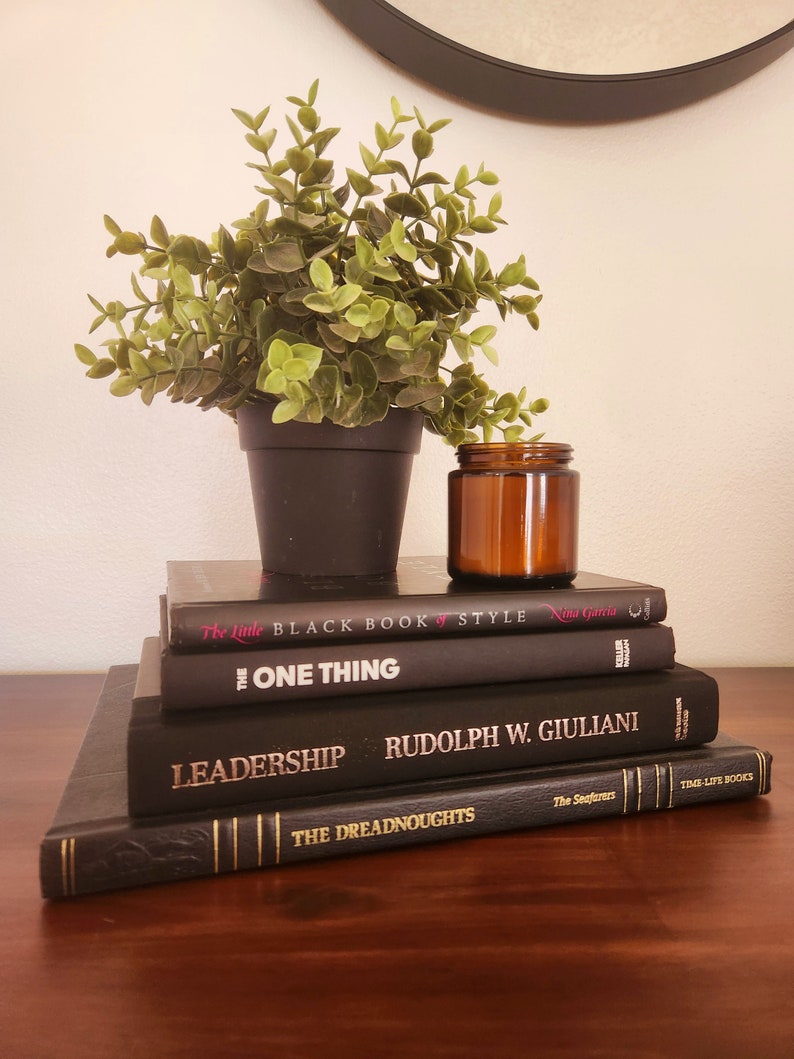 Black Books Decor – Customize Your Set | Aesthetic Books for Shelf ...