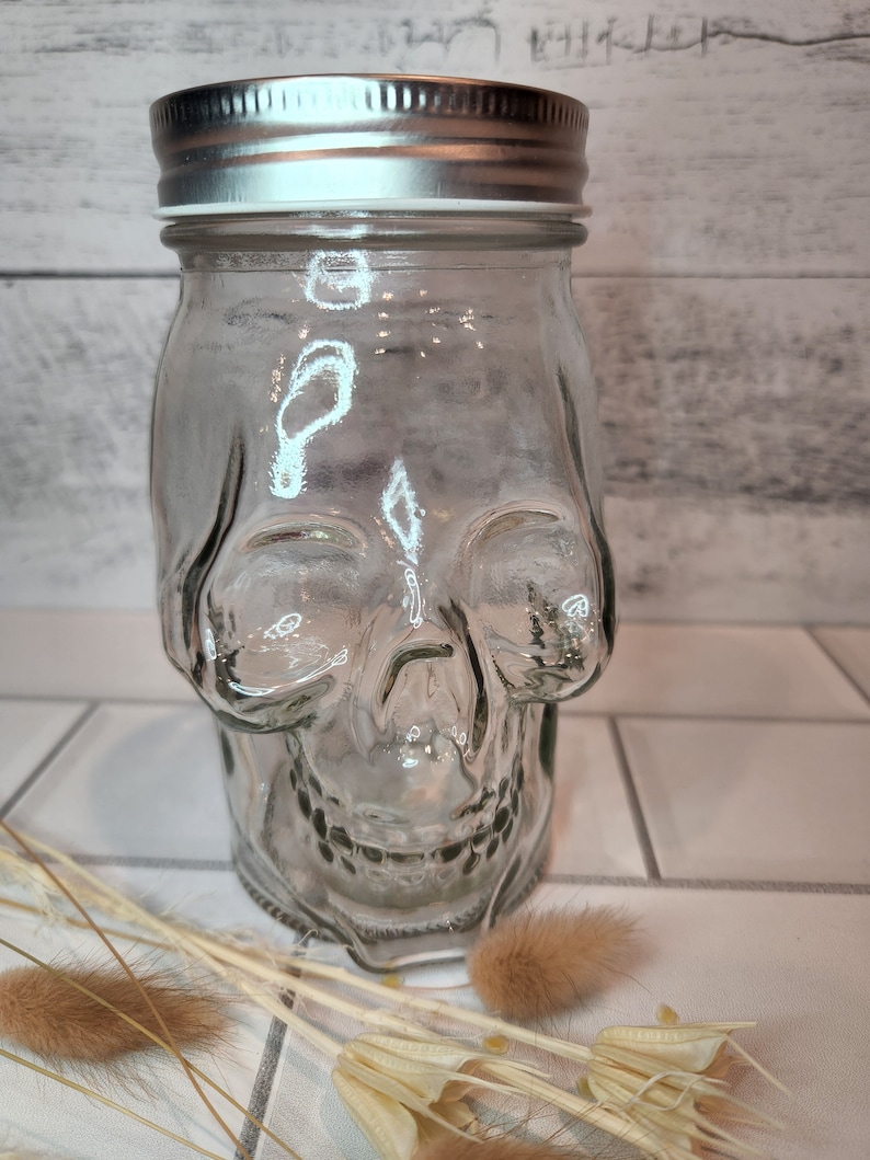 Skull Mason Jar Skull Shaped Jar Halloween Party Decoration - Etsy