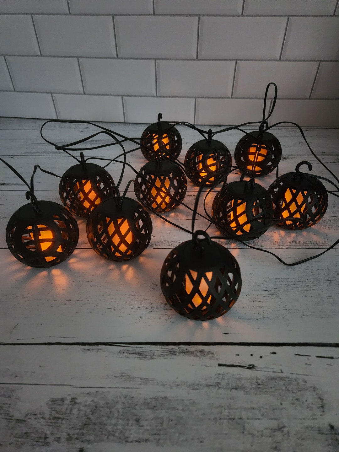 Solar Flame Ball String Lights | Garden Decor | Porch Decor | Patio ...
