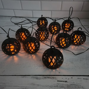 Solar Flame Ball String Lights | Garden Decor | Porch Decor | Patio ...