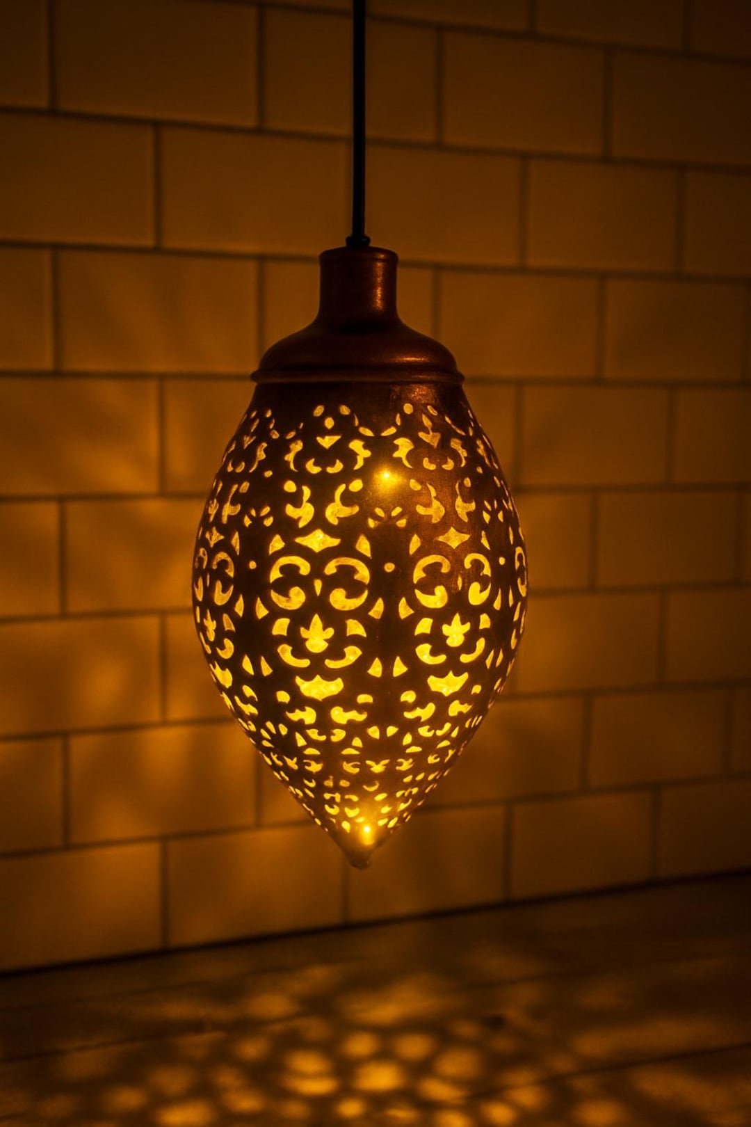 Hanging Solar Lantern | Moroccan Style Outdoor Light | 20" or 24 ...