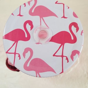 Pink Flamingo Jar – 18 Oz | Choose Flamingo Lid or Solar Light Lid ...