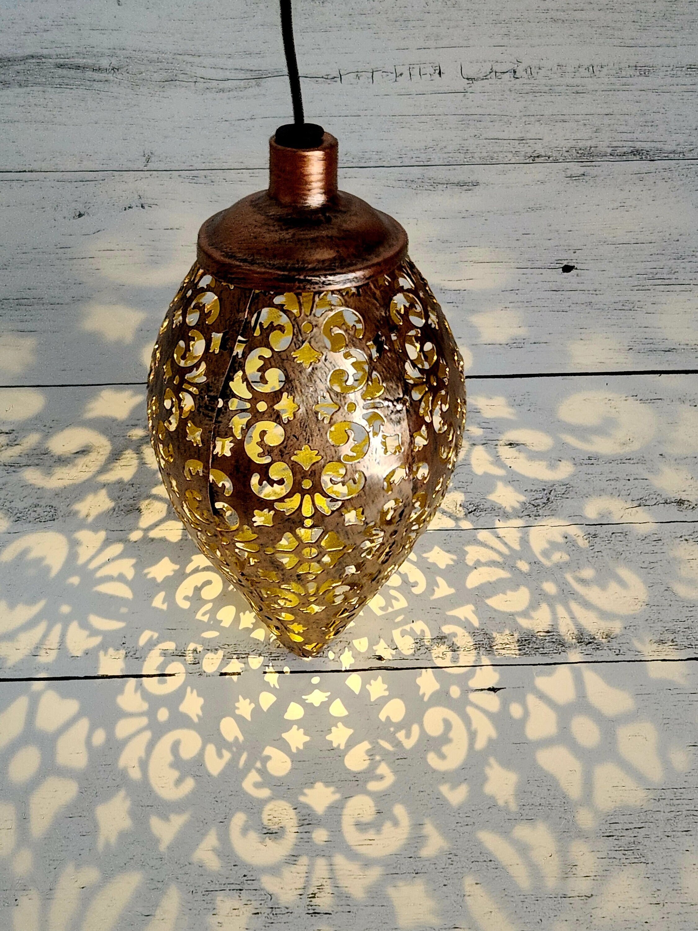 Hanging Solar Lantern | Moroccan Style Outdoor Light | 20" or 24 ...