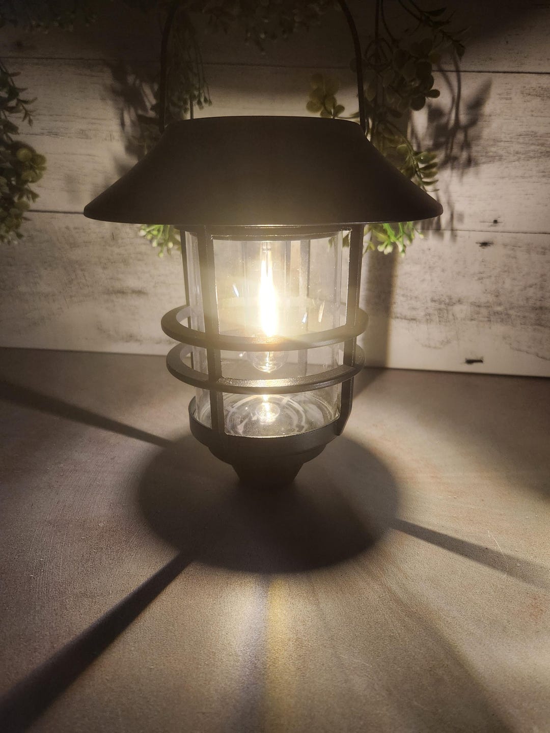 Set of 2 Solar Lanterns | Rustic Garden Decor | Porch & Patio Lighting ...