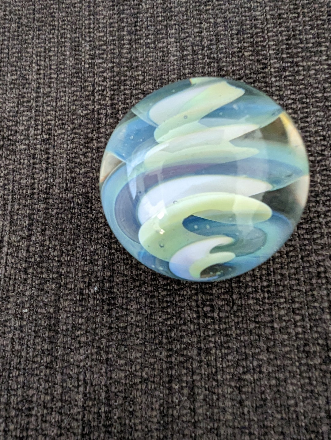 Contemporary Glass Art , Marble, Collectible, Tornado, Purple, Green ...