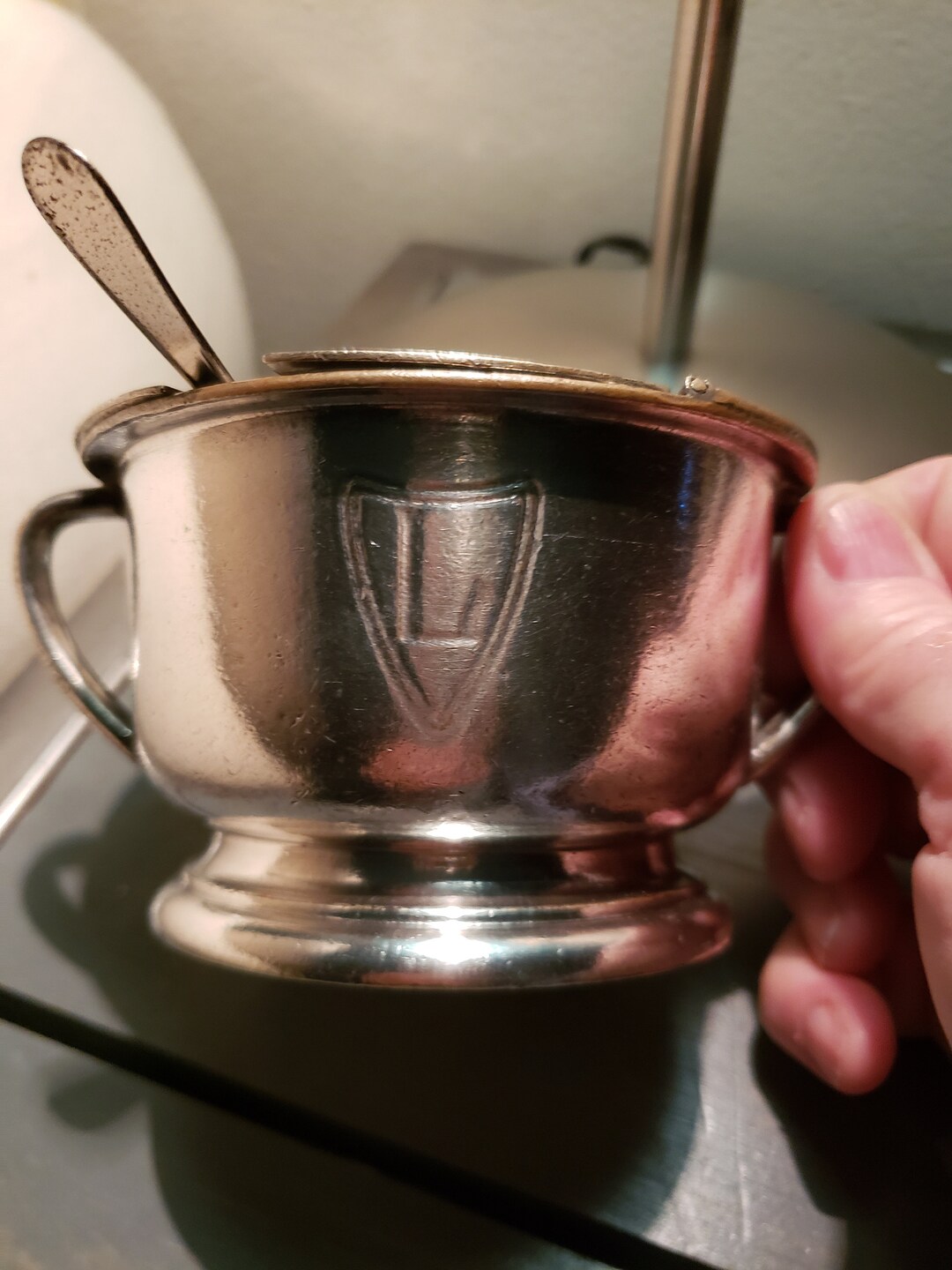 Mike Lyman's Silverplated Gorham Condiment Bowl, Embossed l, A Vintage ...