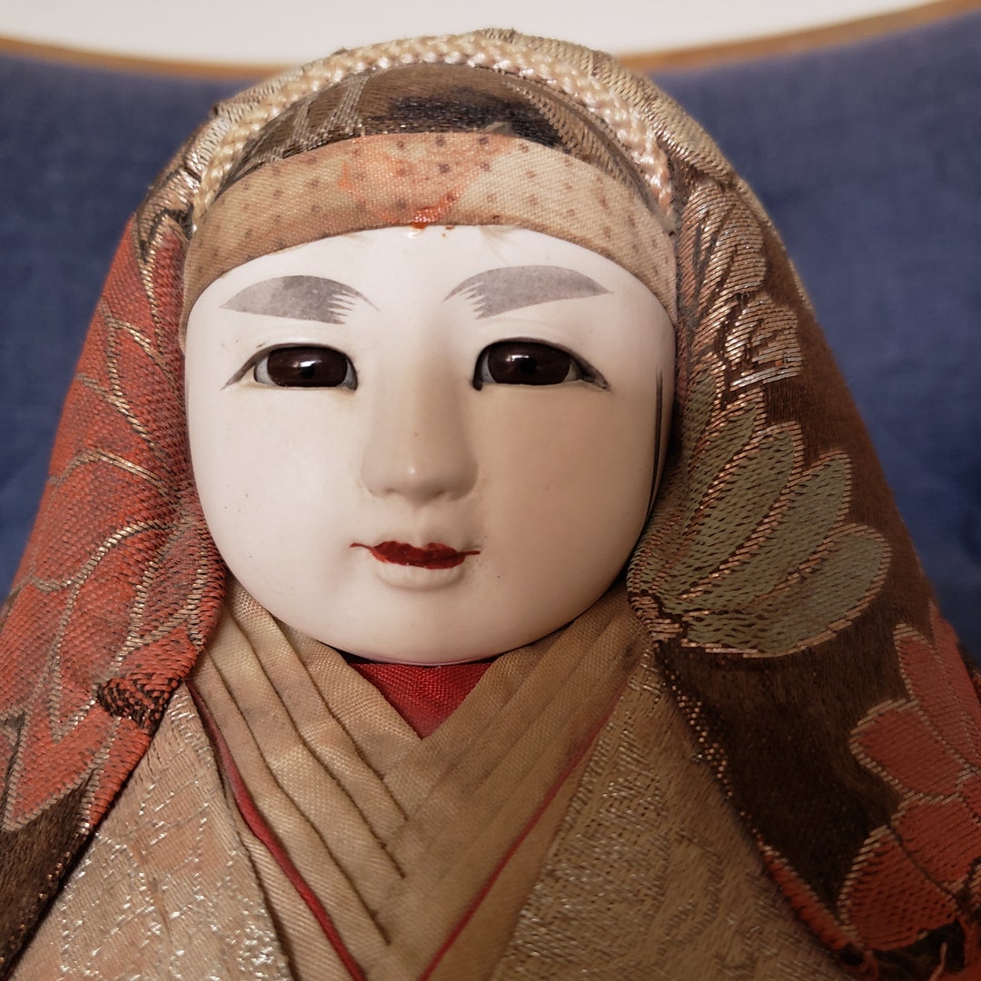 Japanese Wedding Doll, Vintage Asian Good Luck Doll, Matsuyan Hand ...