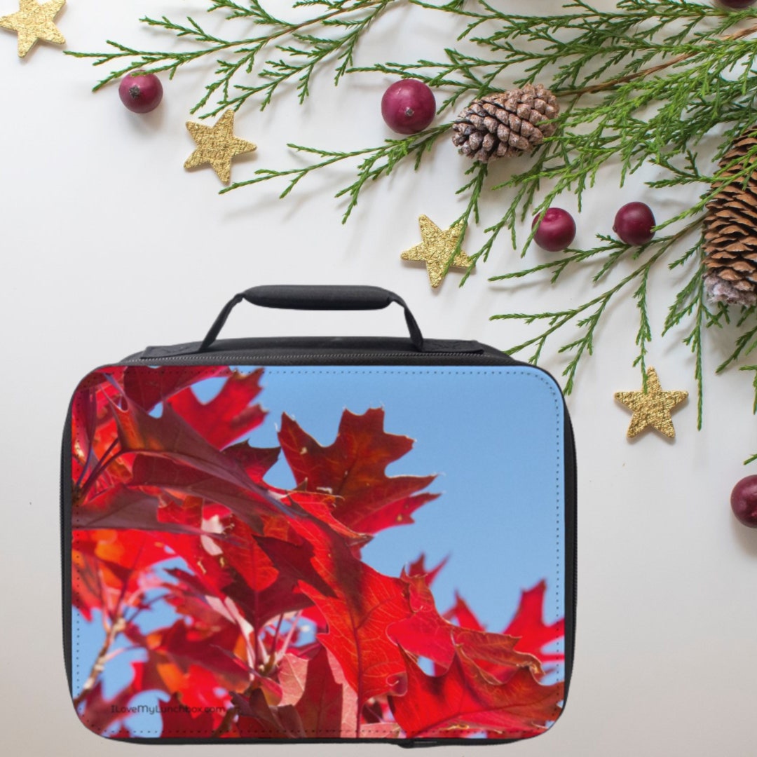 Red Maple Leaves, Photo on Lunch Box Tote Bag - Etsy