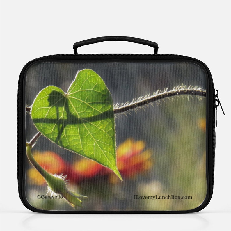 Heart Shaped Leaf Photo on a Lunch Box Tote Bag - Etsy