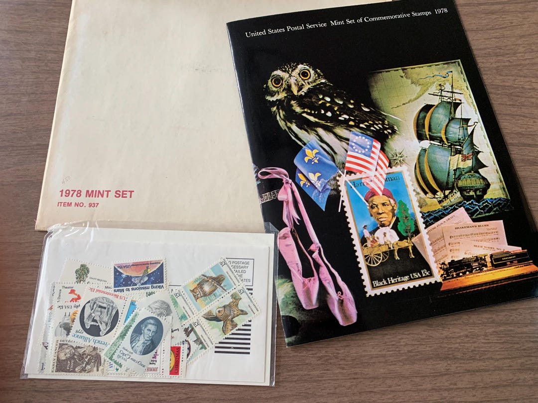 1978 U.S. Commemorative Year Set Collection of 34 Stamps Incl. Airmails ...
