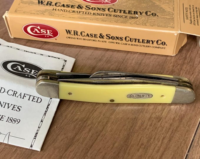 VTG Case XX Stockman Pocket Knife Chrome Vanadium Yellow Synthetic ...
