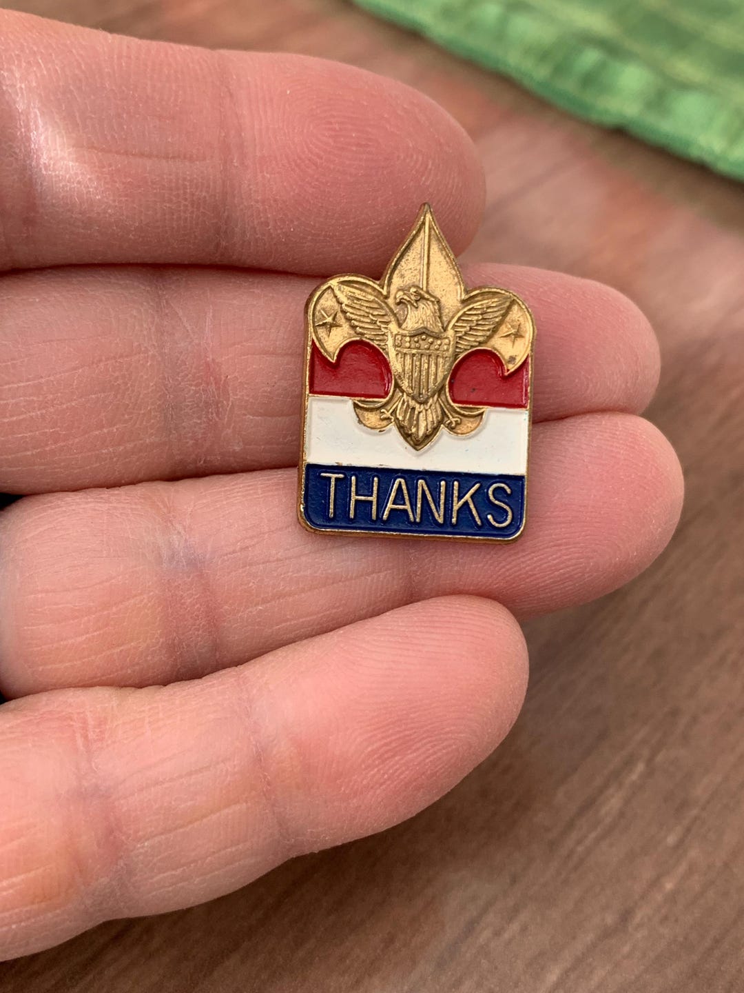 Vintage Boy Scout Thank You Pin With Enamel - Etsy