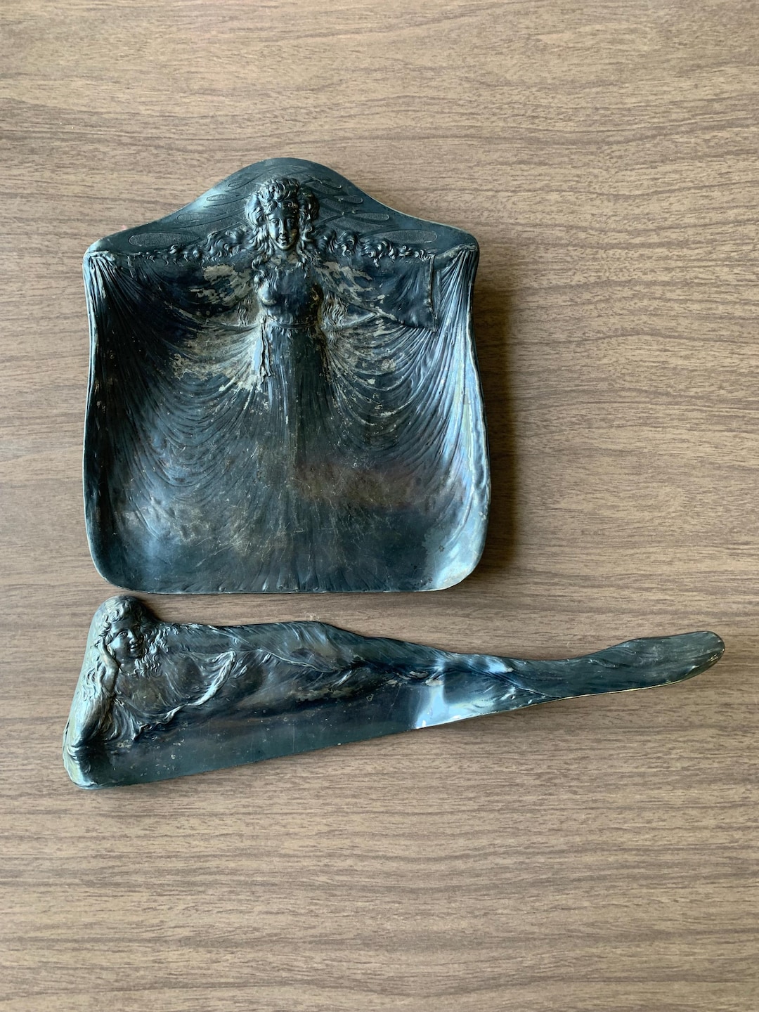 Vintage Crumb Tray & Table Scraper Art Nouveau James W. Tufts Boston ...
