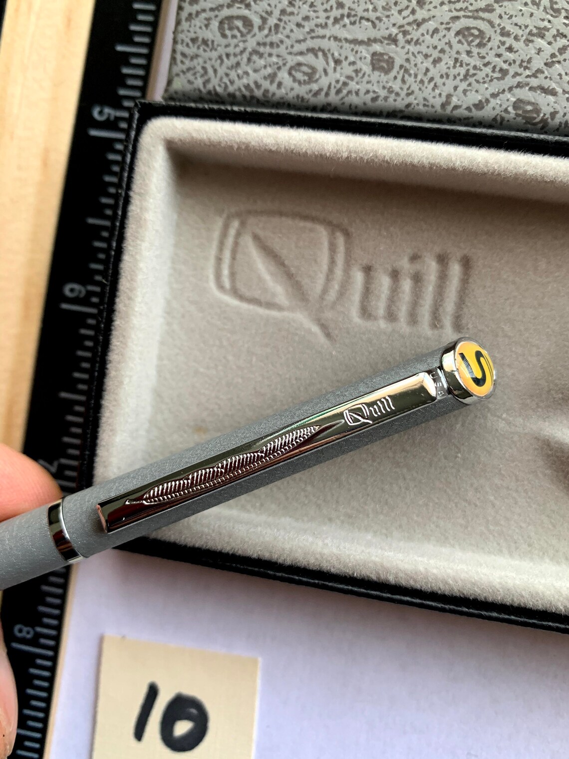 Quill Pens Ballpoint Pen 1970's Logo Textured Gray Color | Etsy