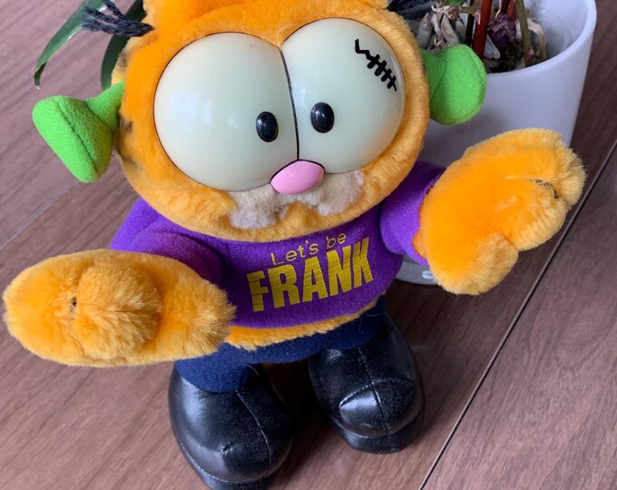 Vintage Halloween Garfield Let's Be Frank 1978 Frankenstein Eyes ...
