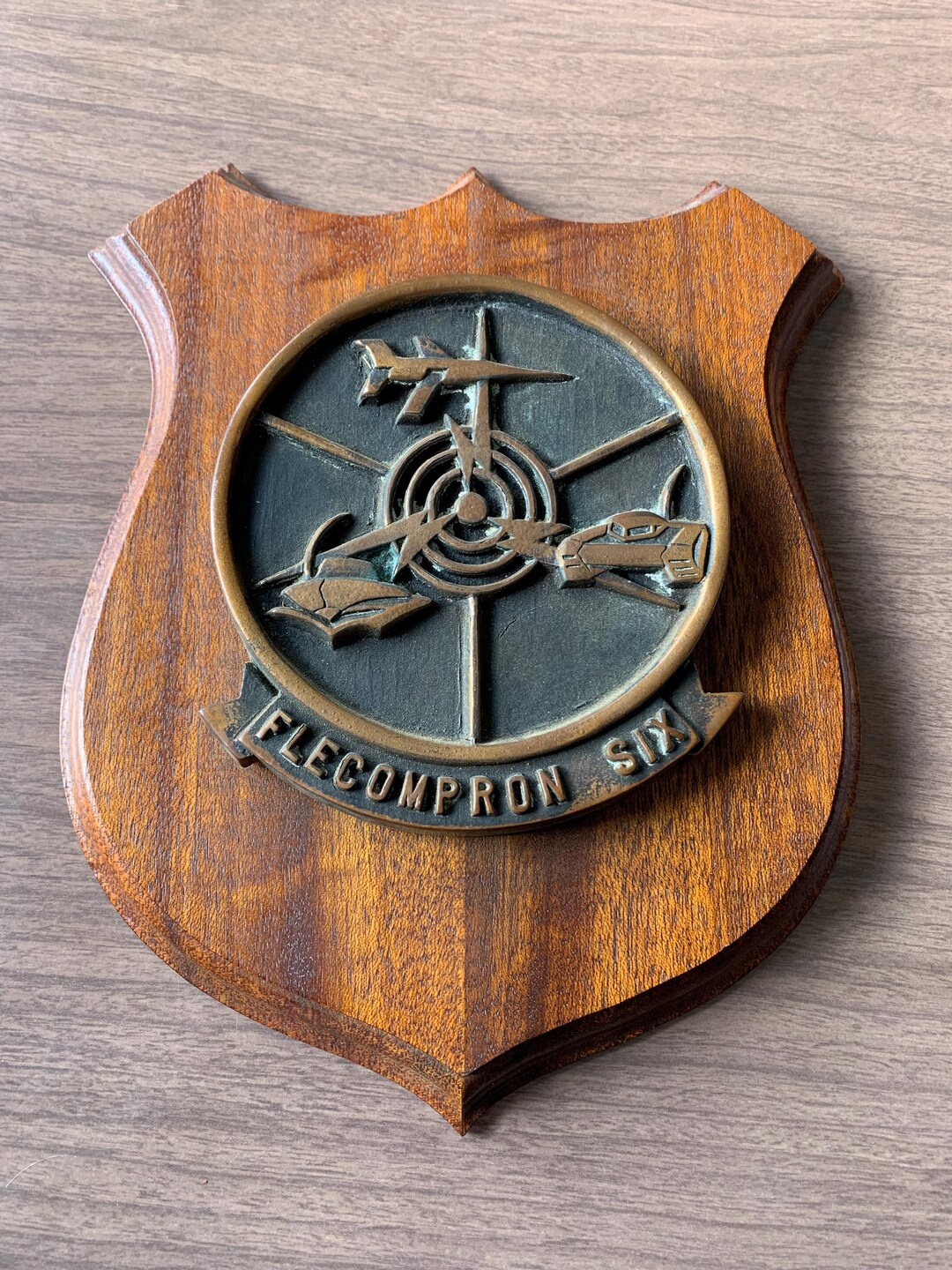 Vintage Vietnam Flecompron Six Heavy Brass Military Plaque From Vets ...