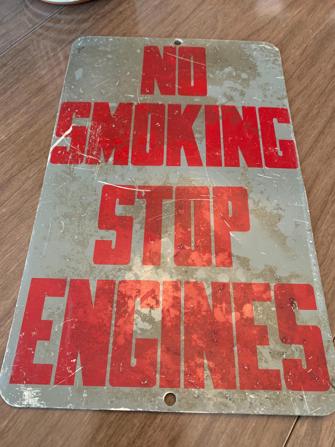 Vintage 1960's Metal Sign No Smoking Stop Engines - Etsy
