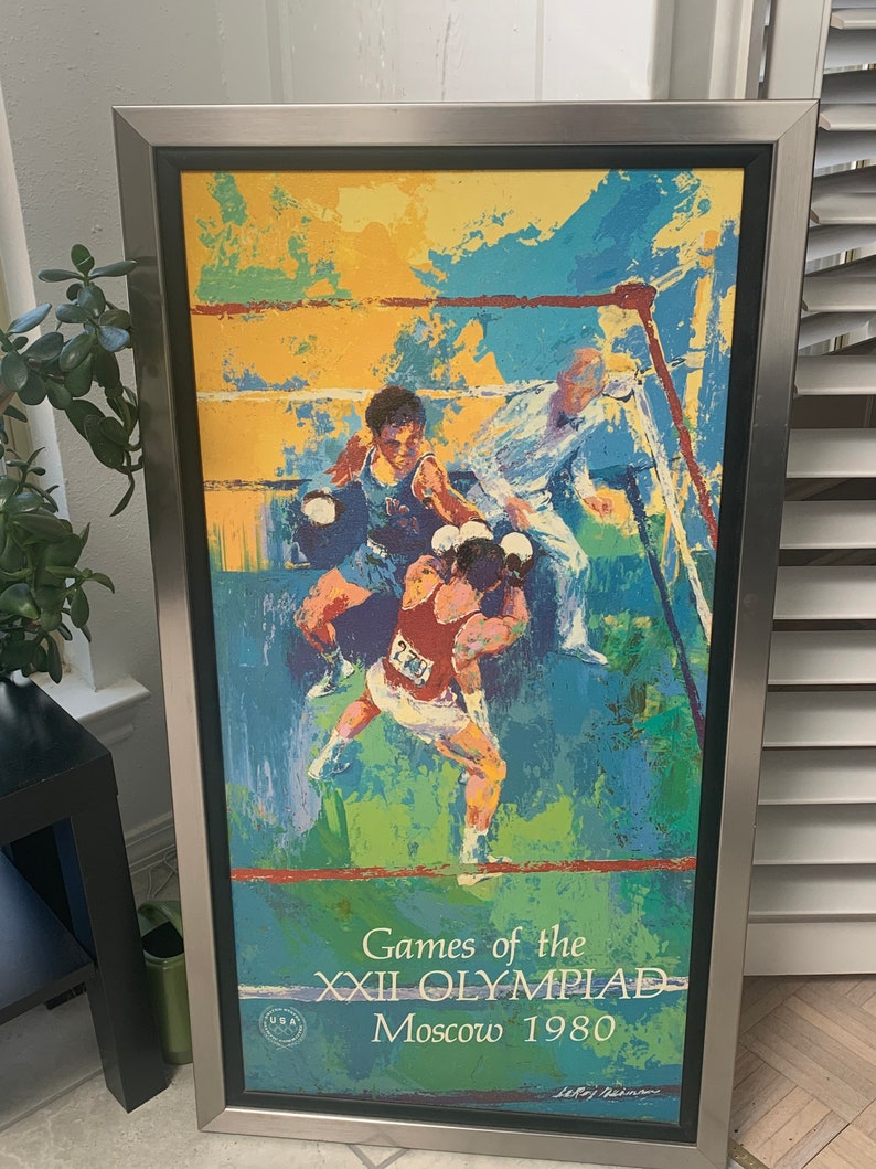 Leroy Neiman Boxing Poster Moscow 1980 XXII Olympics Framed - Etsy