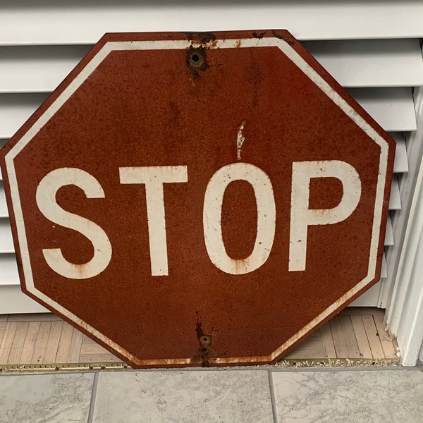 Vintage Stop Sign - Etsy
