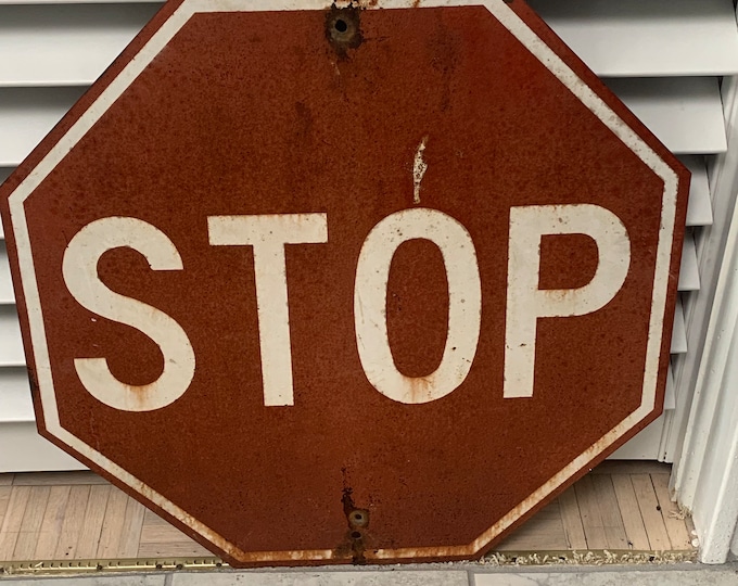 Vintage Stop Sign for Your Garage Man Cave 24 - Etsy