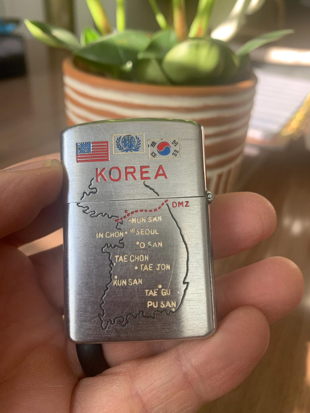 Vintage 1960's Korea Map Lighter ARIRANG Taiyang Co. - Etsy