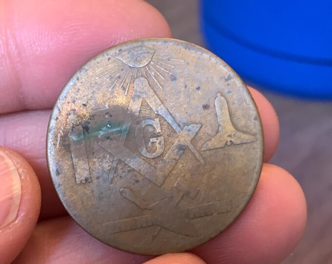 Vintage 1940's Masonic Brass Coin Lodge #658 " Made A Mason " - Etsy