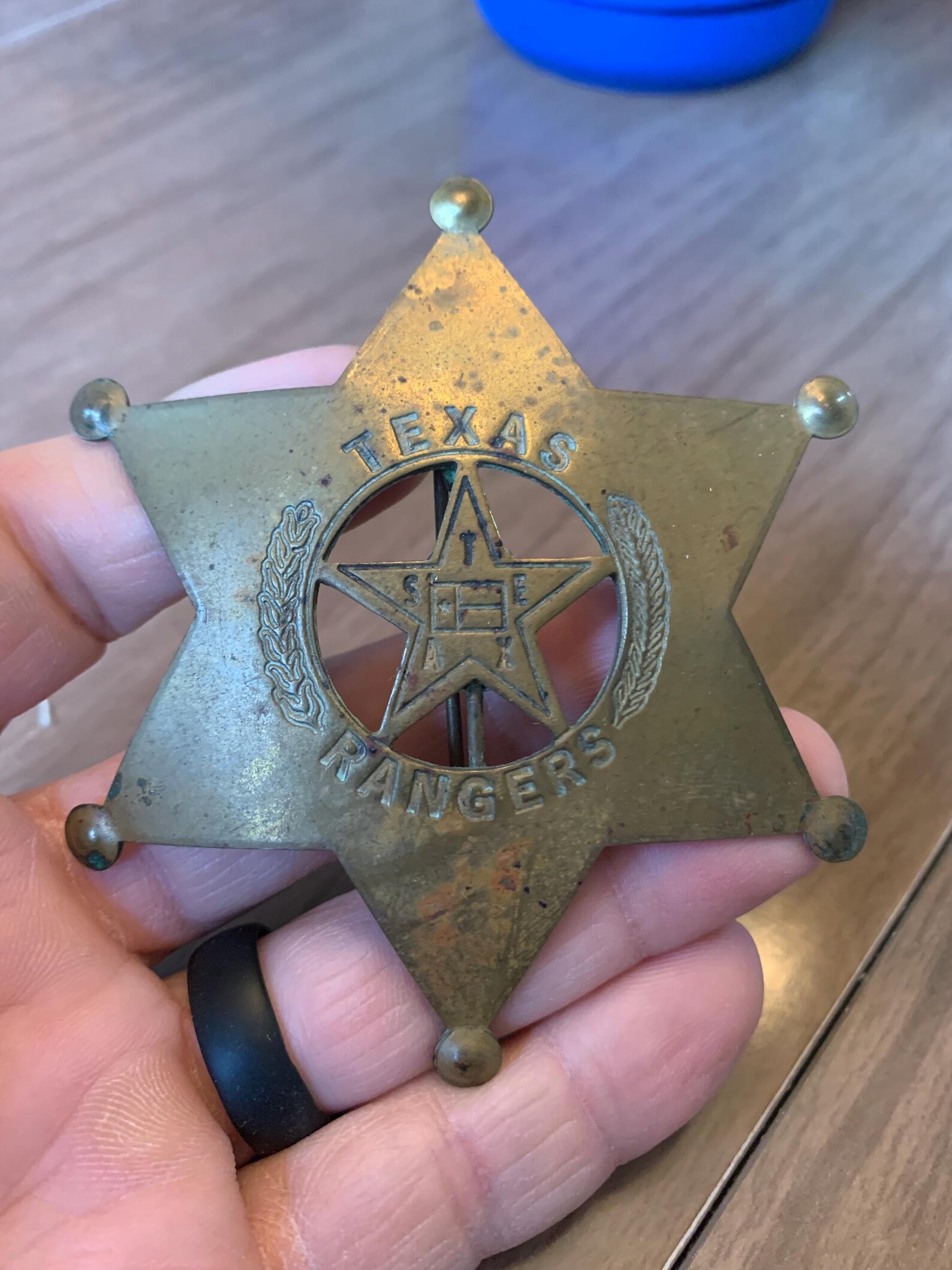 Vintage Texas Ranger Brass Badge - Etsy